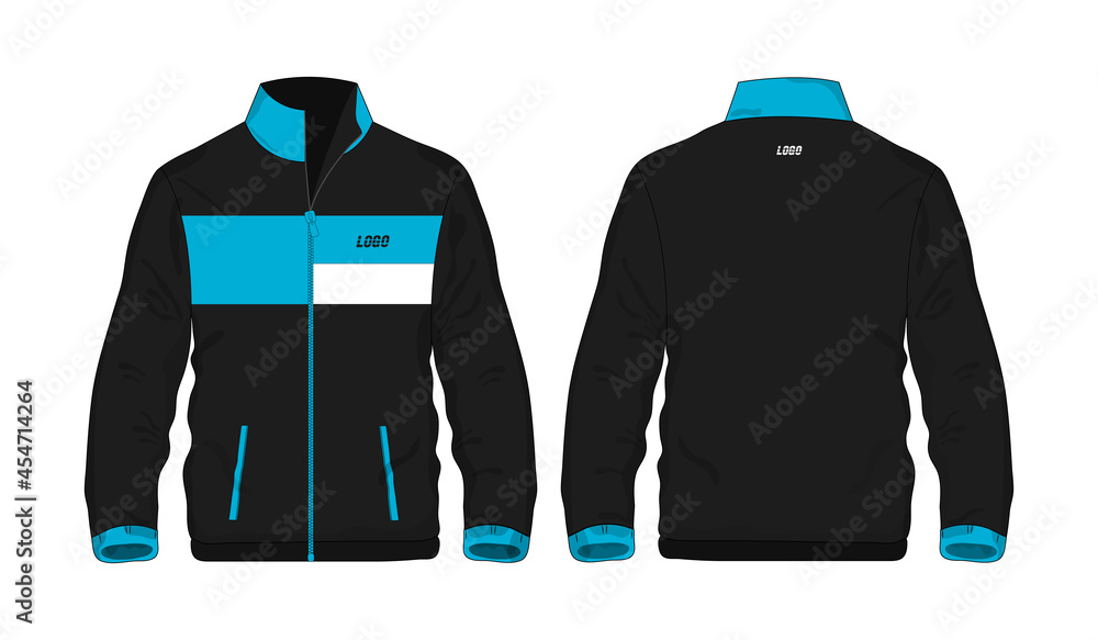 Sport Jacket Blue and black template for design on white background ...
