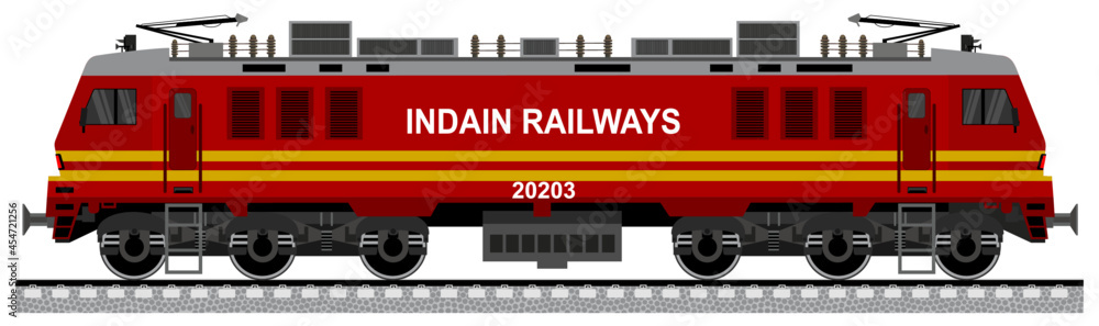 Illustration of Indian Train concept Stock Vector | Adobe Stock