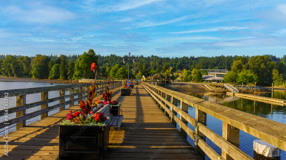 Boat-launch ramp at Rocky Point Park, Port Moody, as viewed from pier ...