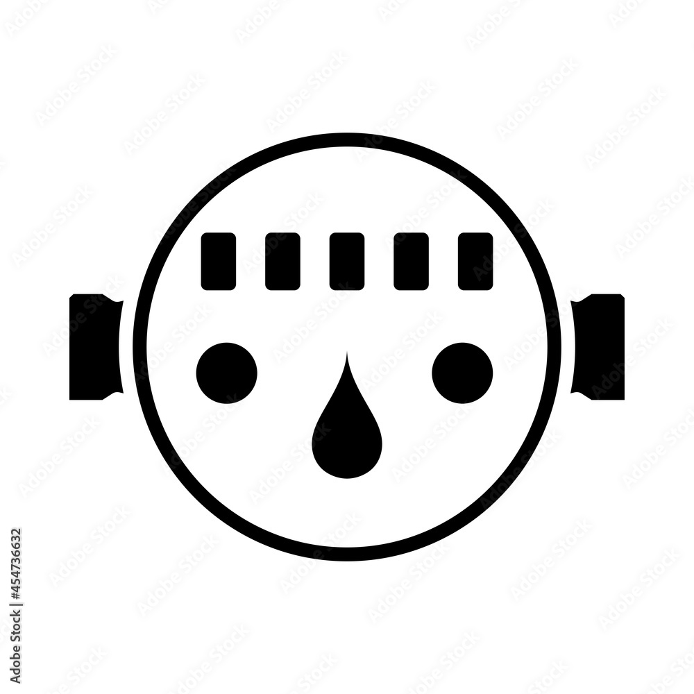 Water Meter Icon Stock Vector | Adobe Stock