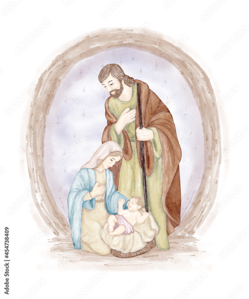 Christmas clip art collections magi, Jesus and Virgin Mary Stock ...