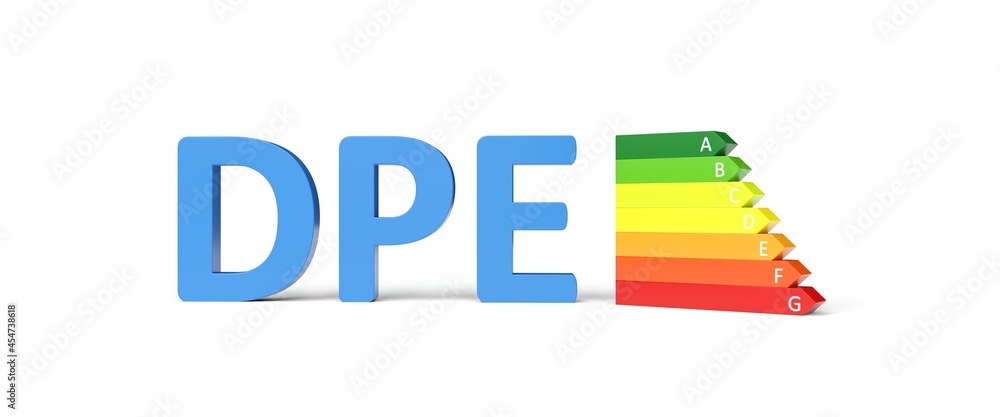 Diagnostique de performance énergétique ou DPE Stock Illustration ...