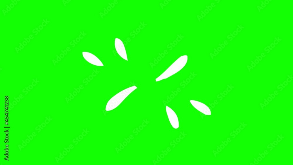 Cartoon Shape elements on the green screen background. 4K video. Chroma ...