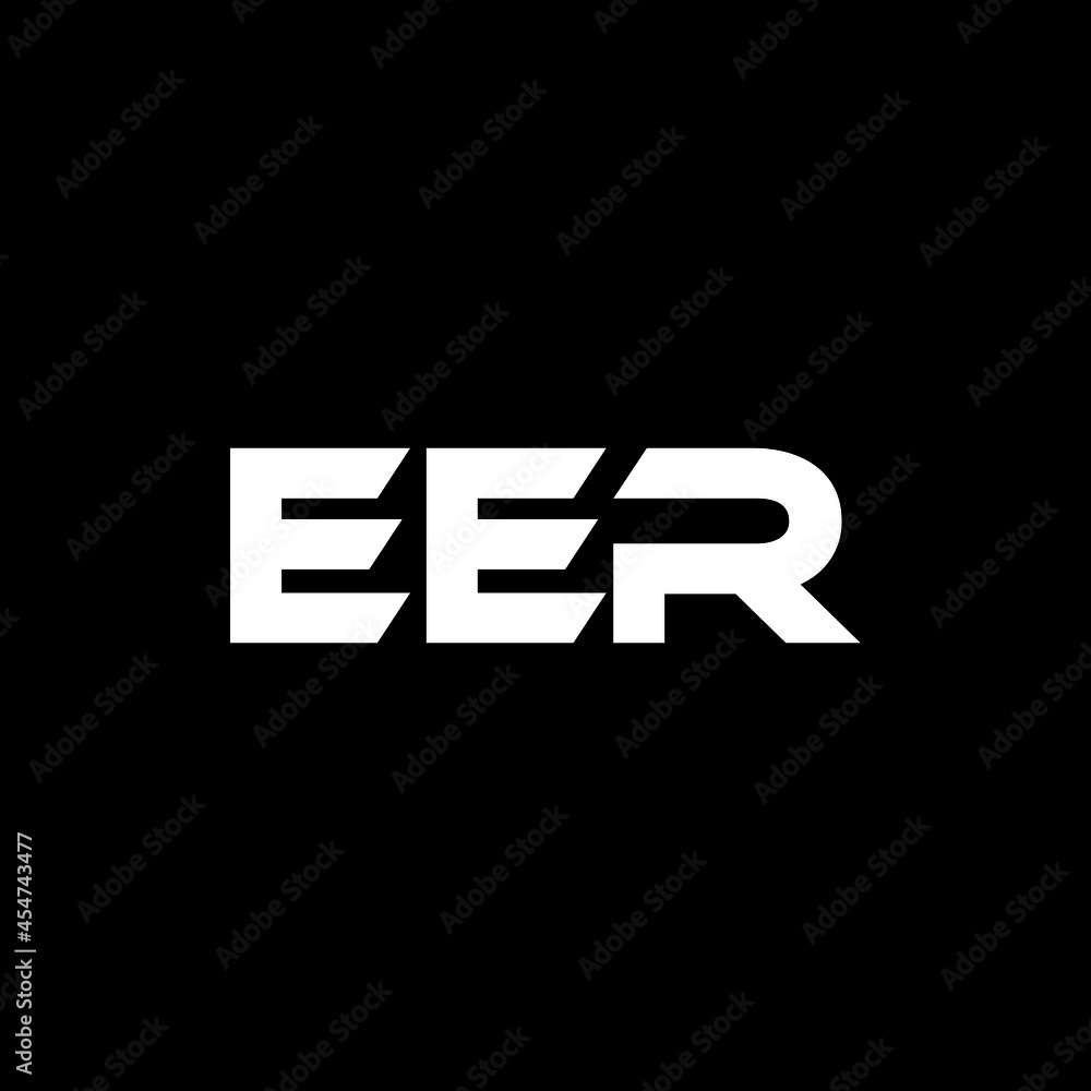 EER letter logo design with black background in illustrator, vector ...