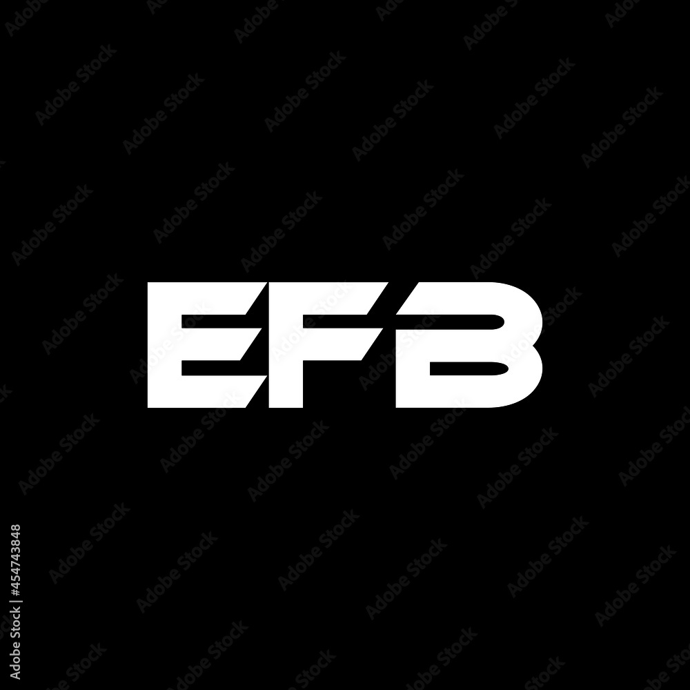EFB letter logo design with black background in illustrator, vector ...