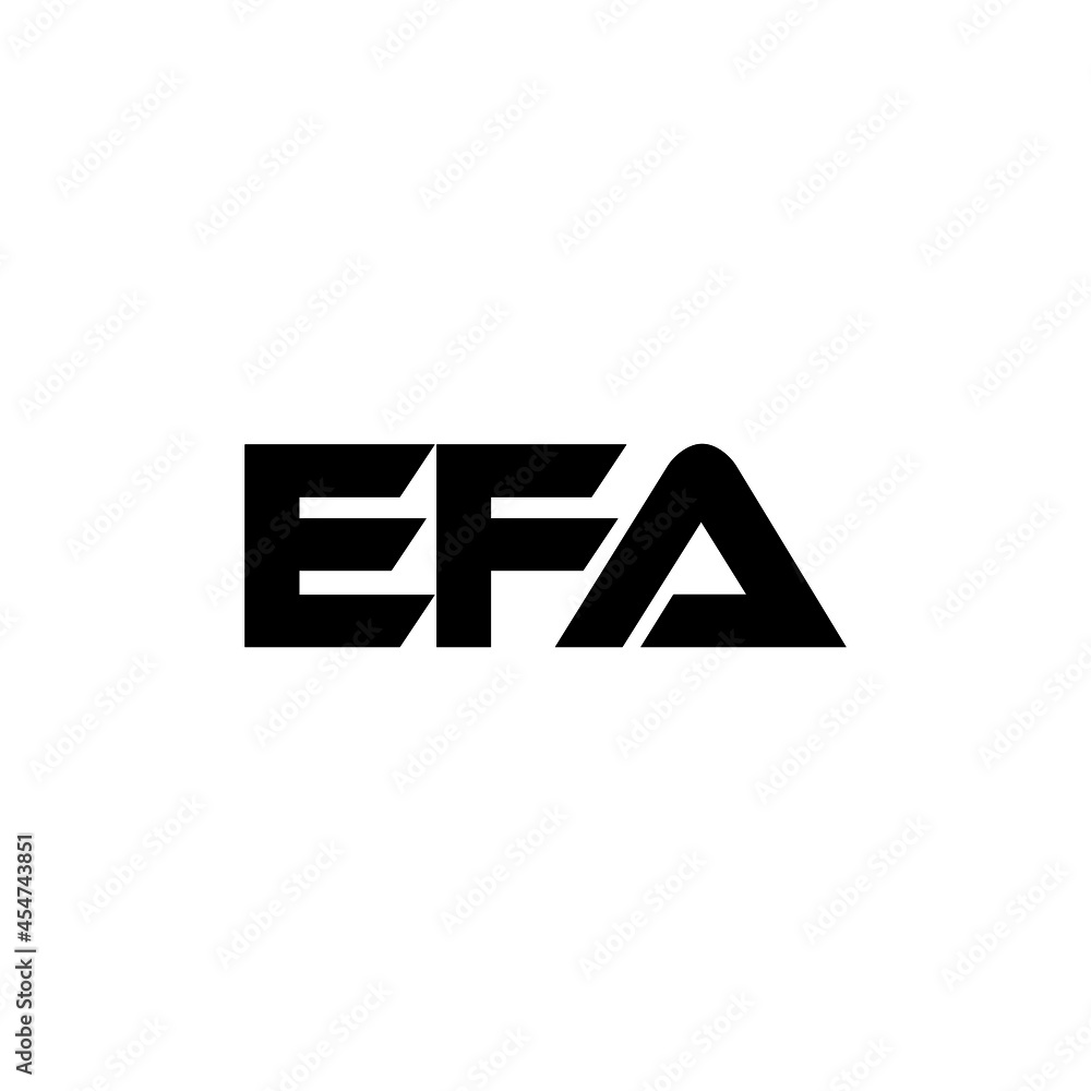 EFA letter logo design with white background in illustrator, vector ...