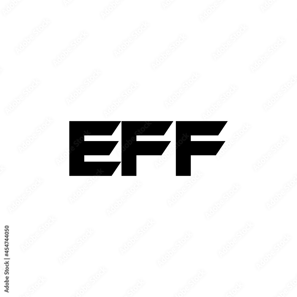 EFF letter logo design with white background in illustrator, vector ...