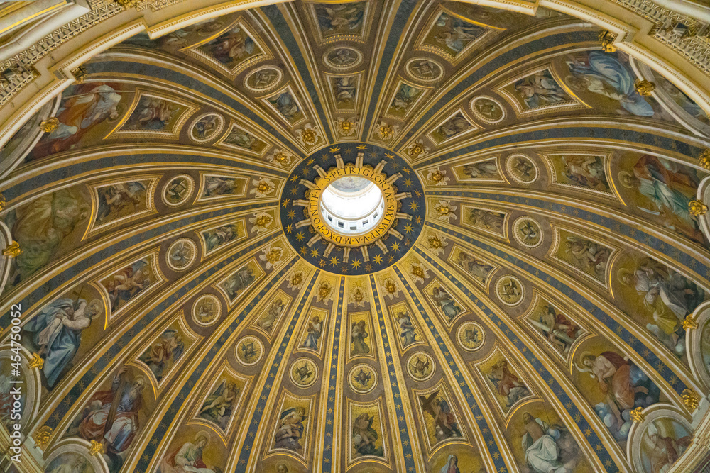 The famous dome of St Peters Basilica in Rome -The Vatican in Rome ...