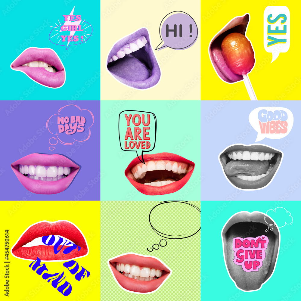 Modern design, contemporary art collage. Inspiration, idea, trendy ...