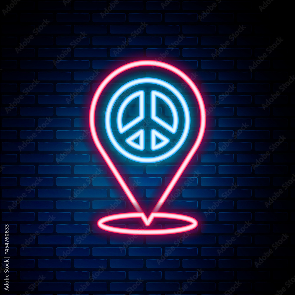 Neon Colored Peace Signs Backgrounds