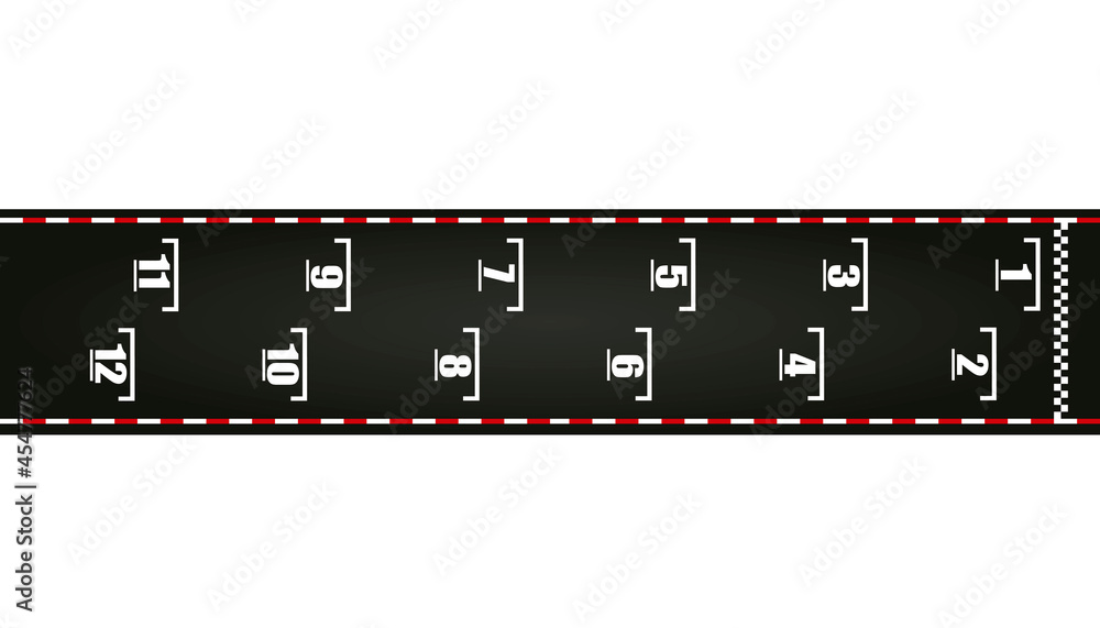 Race starting positions grid. vector Stock Vector | Adobe Stock