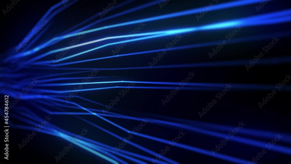 Abstract Plexus Lines Strings Flowing Seamless Loop/ 4k animation of an abstract technology ...