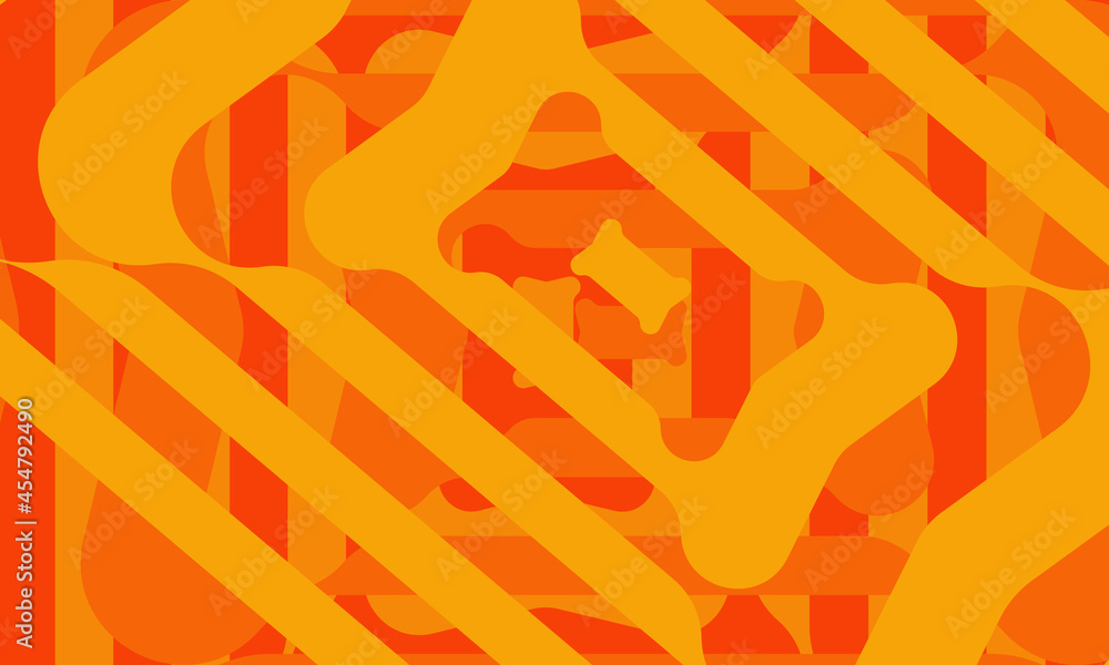 orange patterns in op art style mesmerizing texture for design Stock ...
