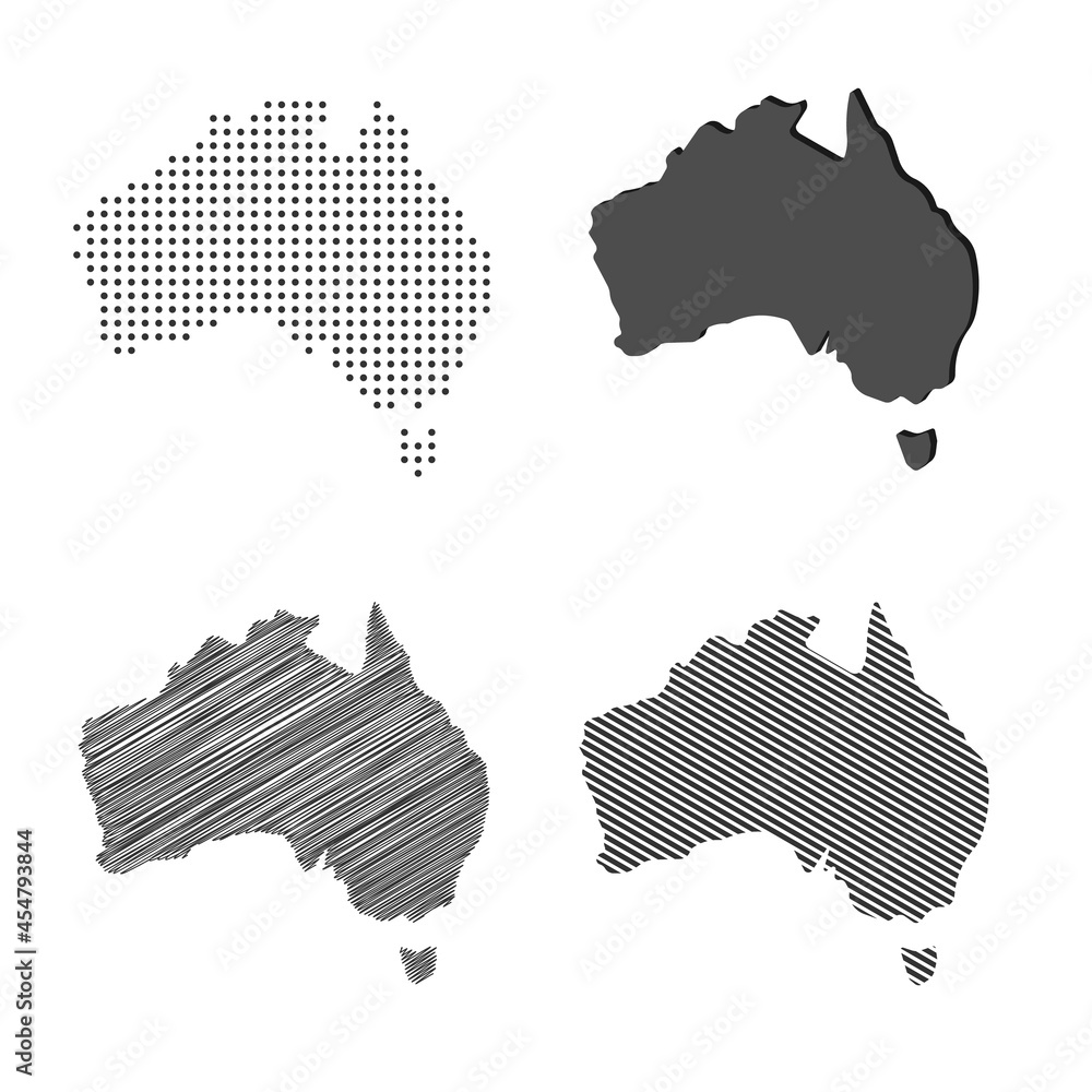 australia map vector illustration, australian continent map Stock ...