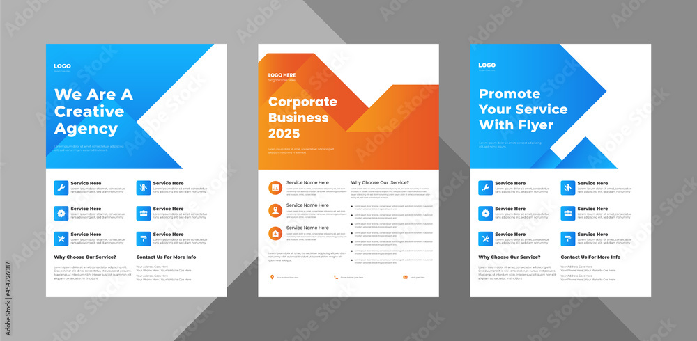 flyer design bundle, cover layout, brochure, annual report poster ...