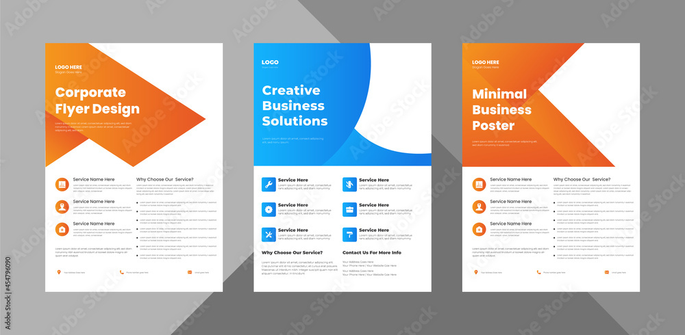 flyer design bundle, cover layout, brochure, annual report poster ...