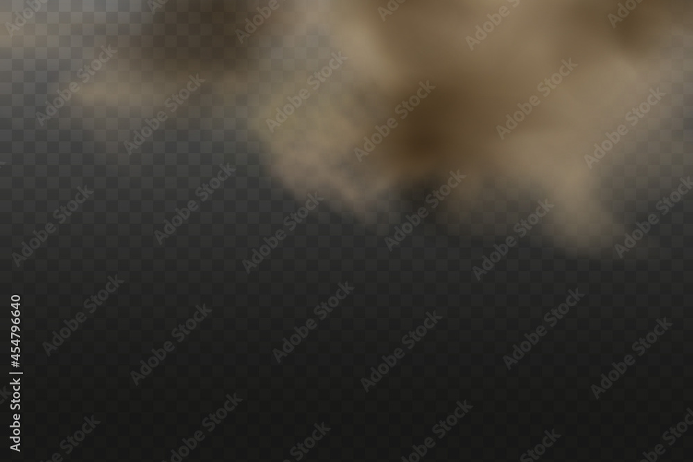 Realistic vector isolated on transparent background.Dust cloud with ...