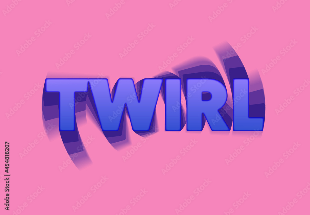 Twirling Text Effect Stock Template | Adobe Stock