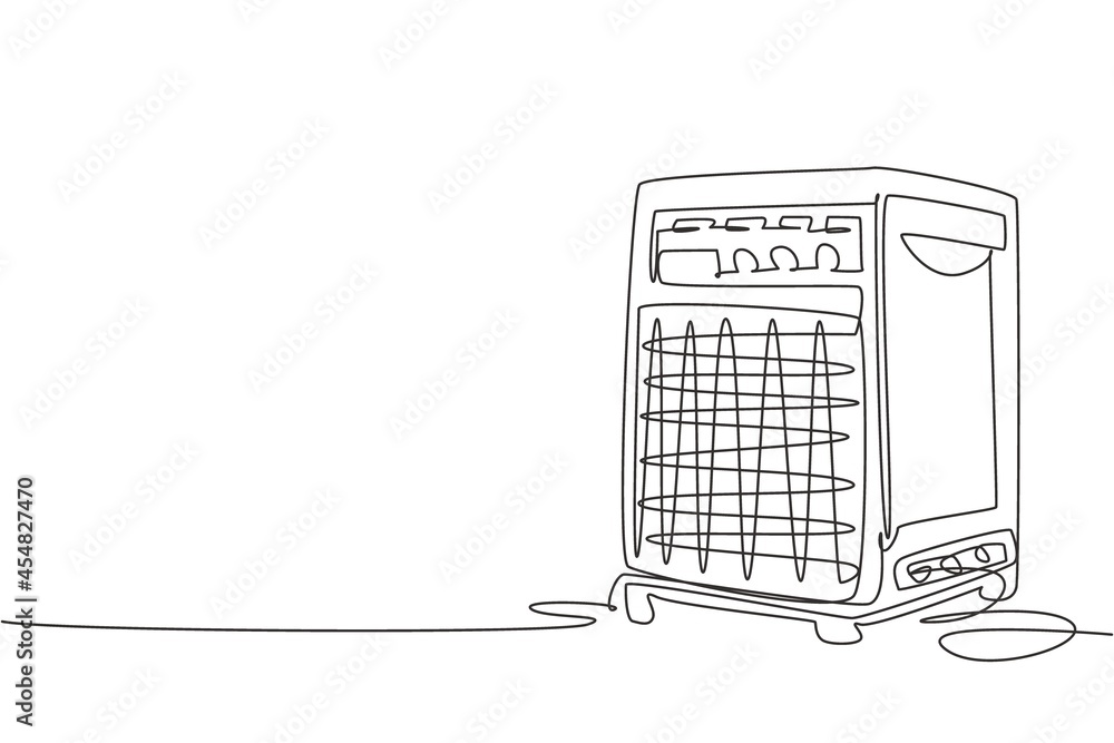 Continuous one line drawing sound system and speaker cartoon vector ...