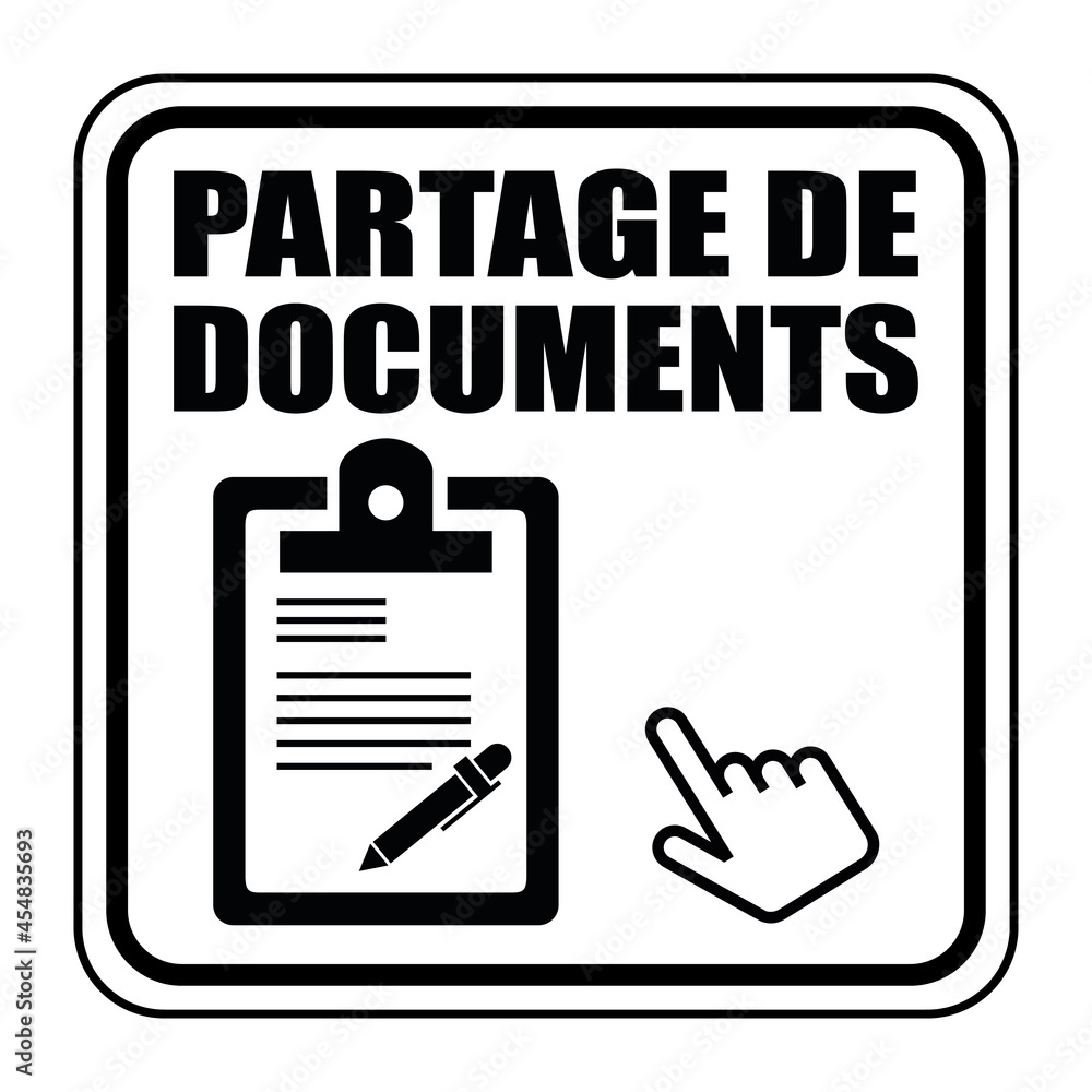 Logo partage de documents. Stock Vector | Adobe Stock