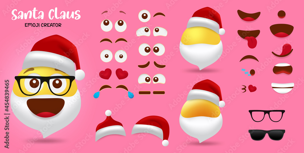 Santa Claus Clipart Face Expressions