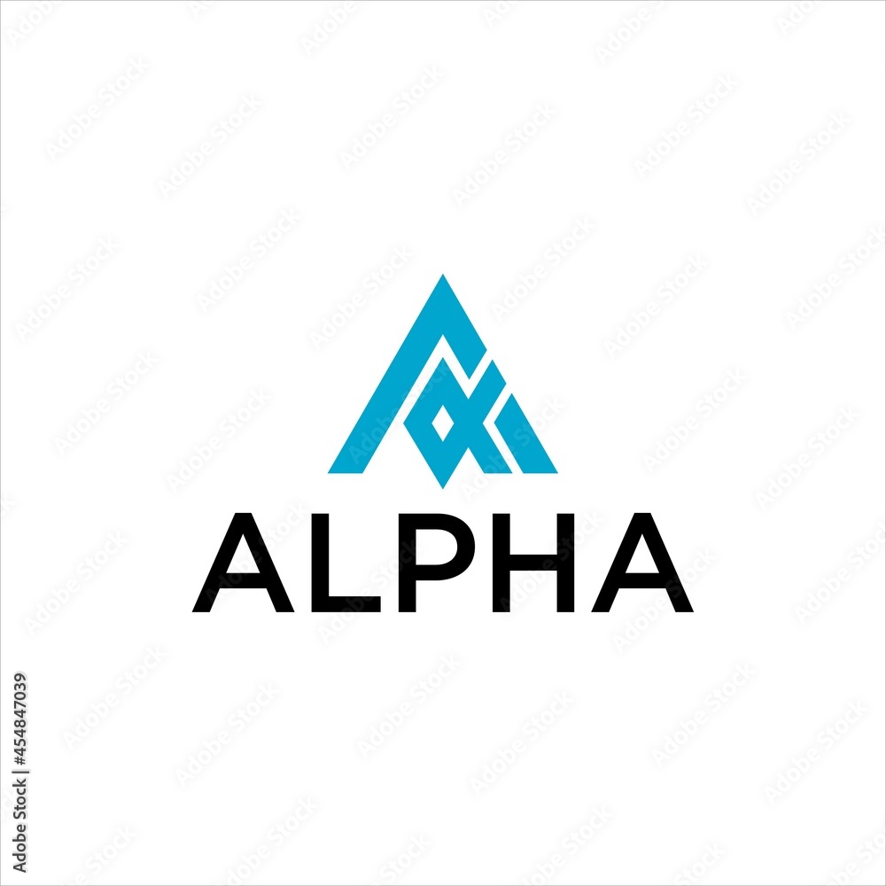 alpha logo design and a letter vector Stock Vector | Adobe Stock
