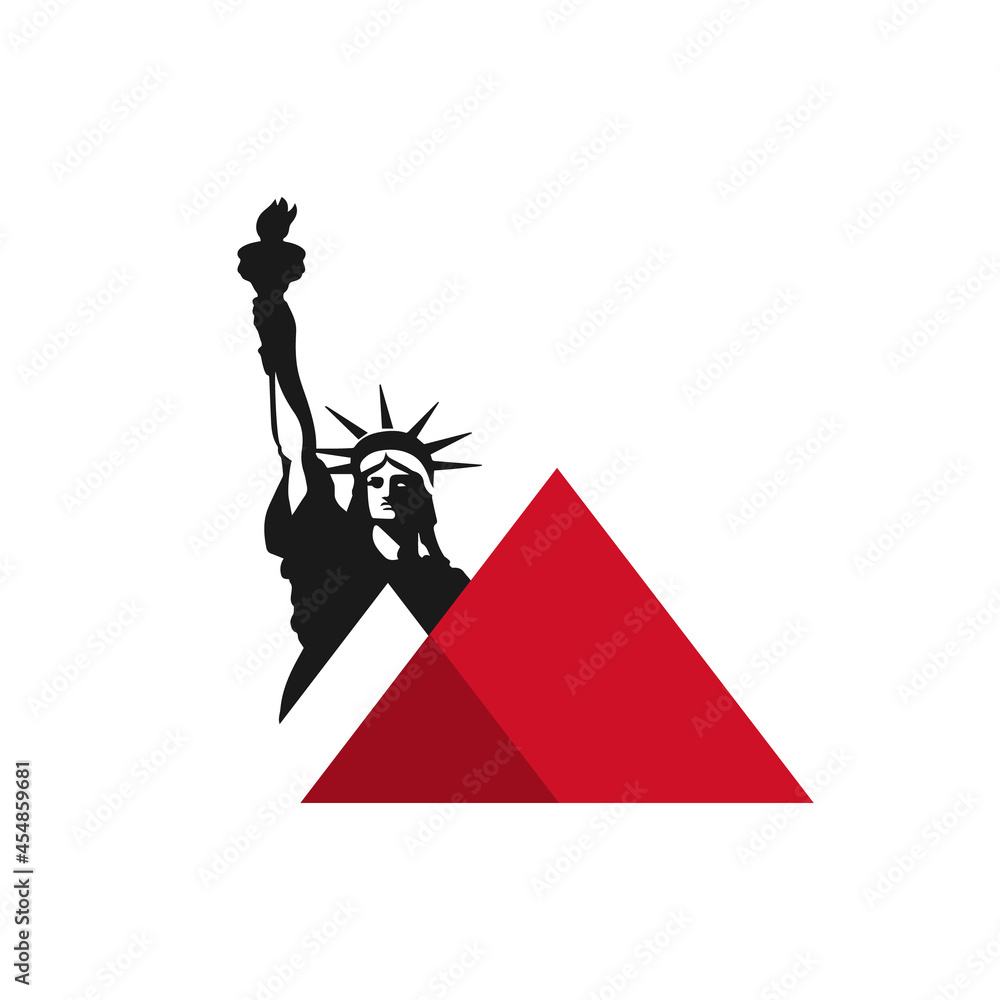 american symbol liberty statue logo design vector illustrations Stock ...