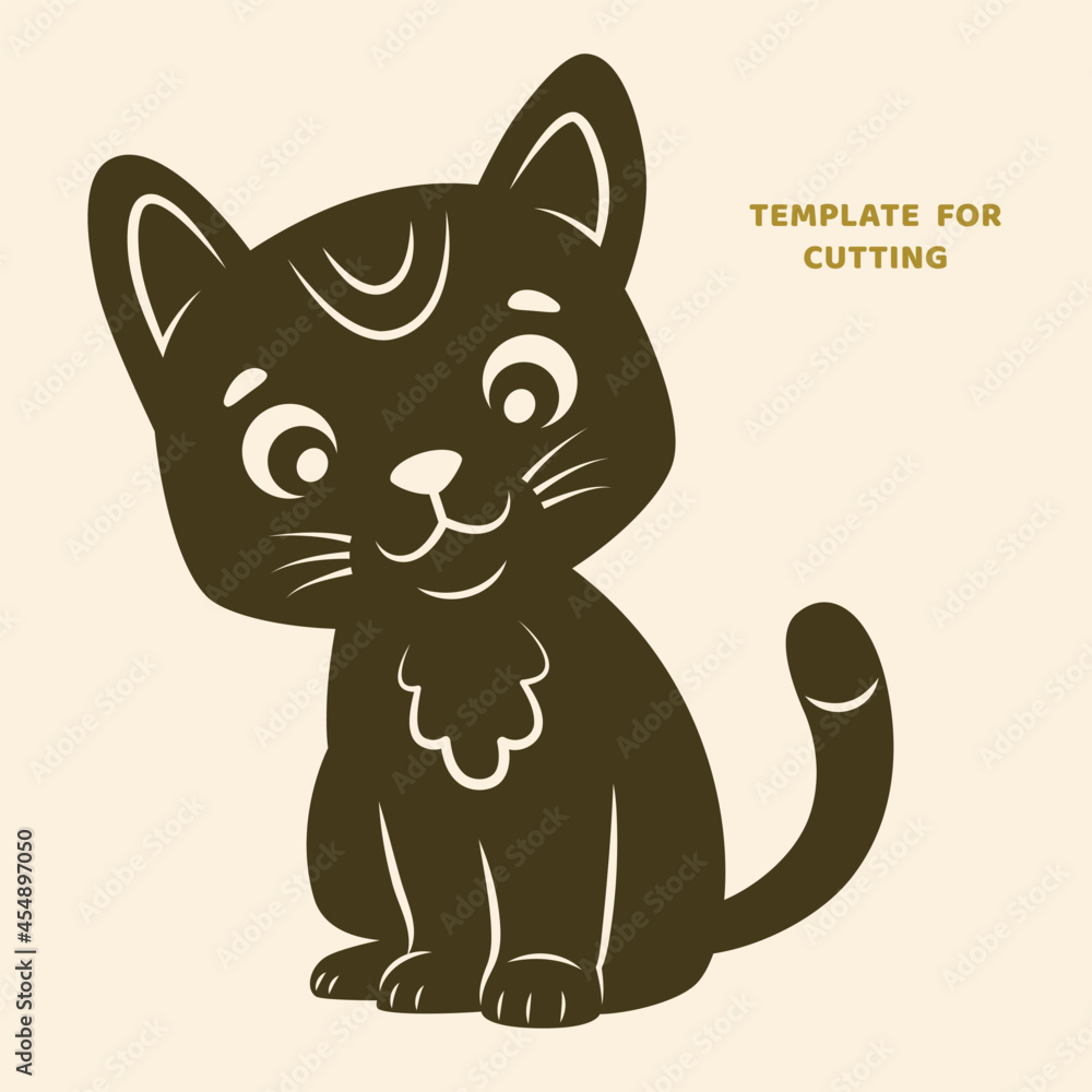 Template for laser cutting, wood carving, paper cut. Silhouettes for ...