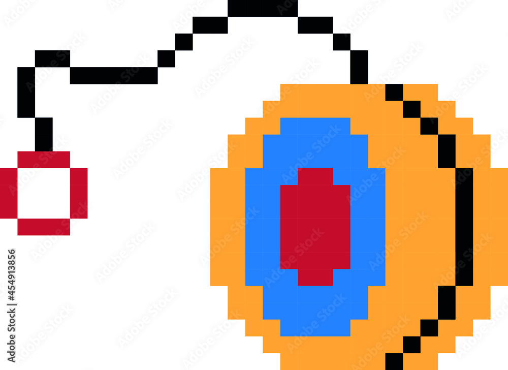 yoyo Pixel Art pattern isolated Background. Pixel art. Vector ...