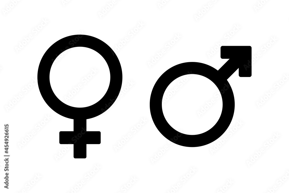 Black And White Gender Symbols