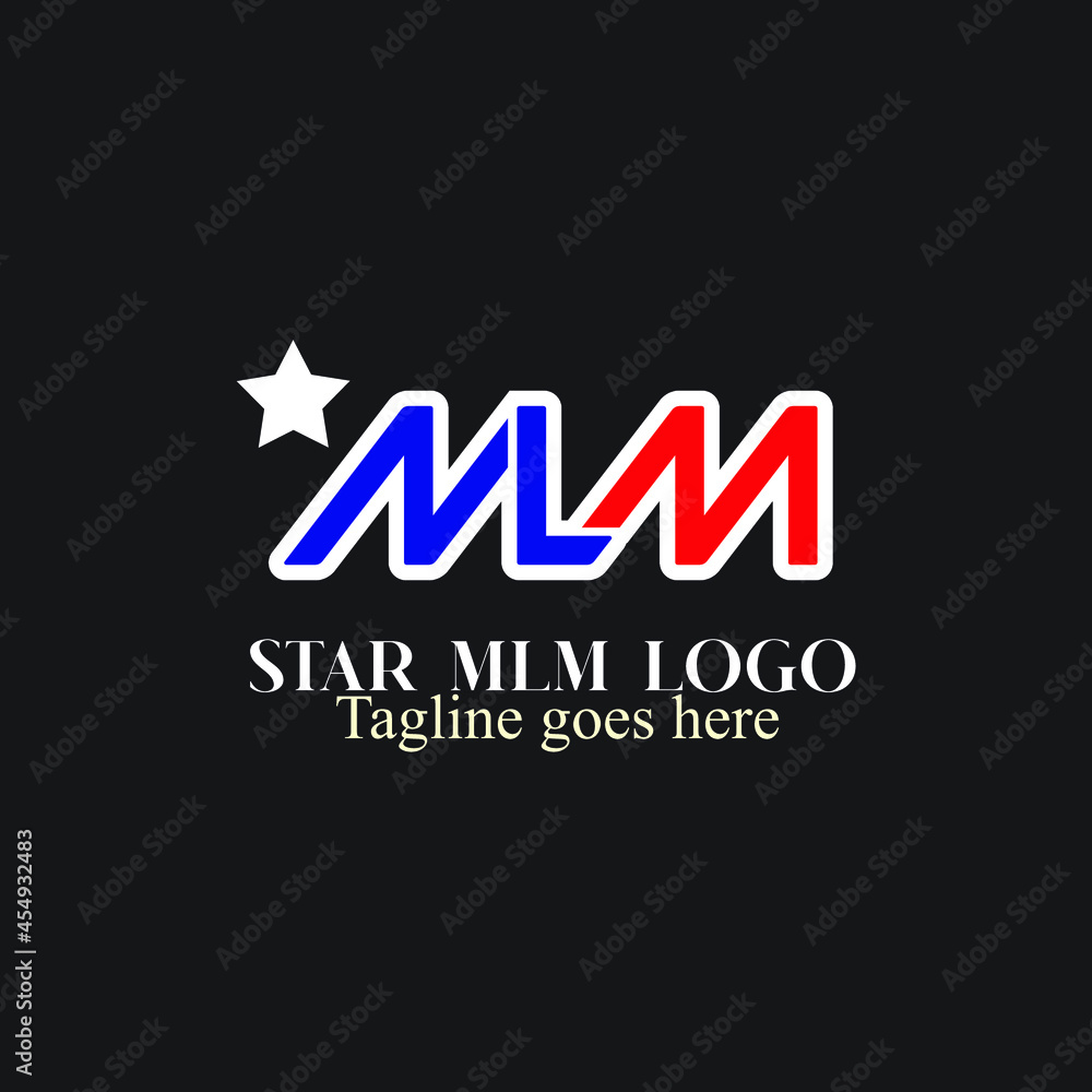 Initial MLM star logo exclusive design inspiration Stock Vector | Adobe ...