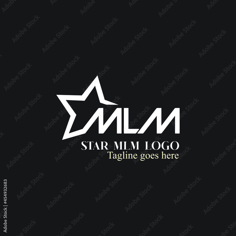 Initial MLM star logo exclusive design inspiration Stock Vector | Adobe ...