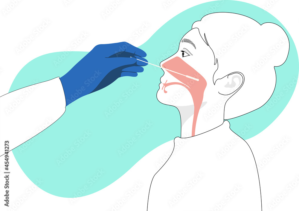 Nasal swab laboratory test Medical Test, Nose, Scientific Experiment ...