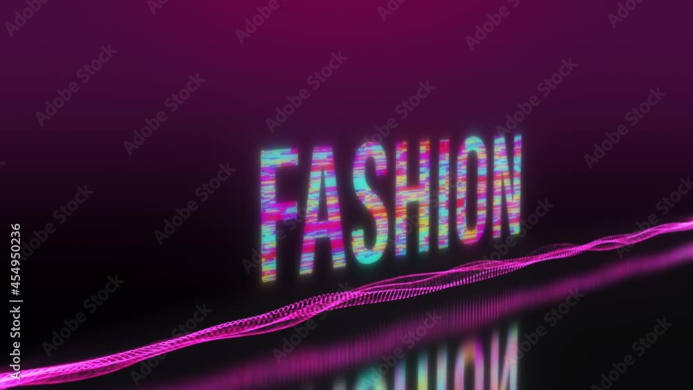 Video Stock 3D animation of Beauty Fashion Magazine colorful text word ...