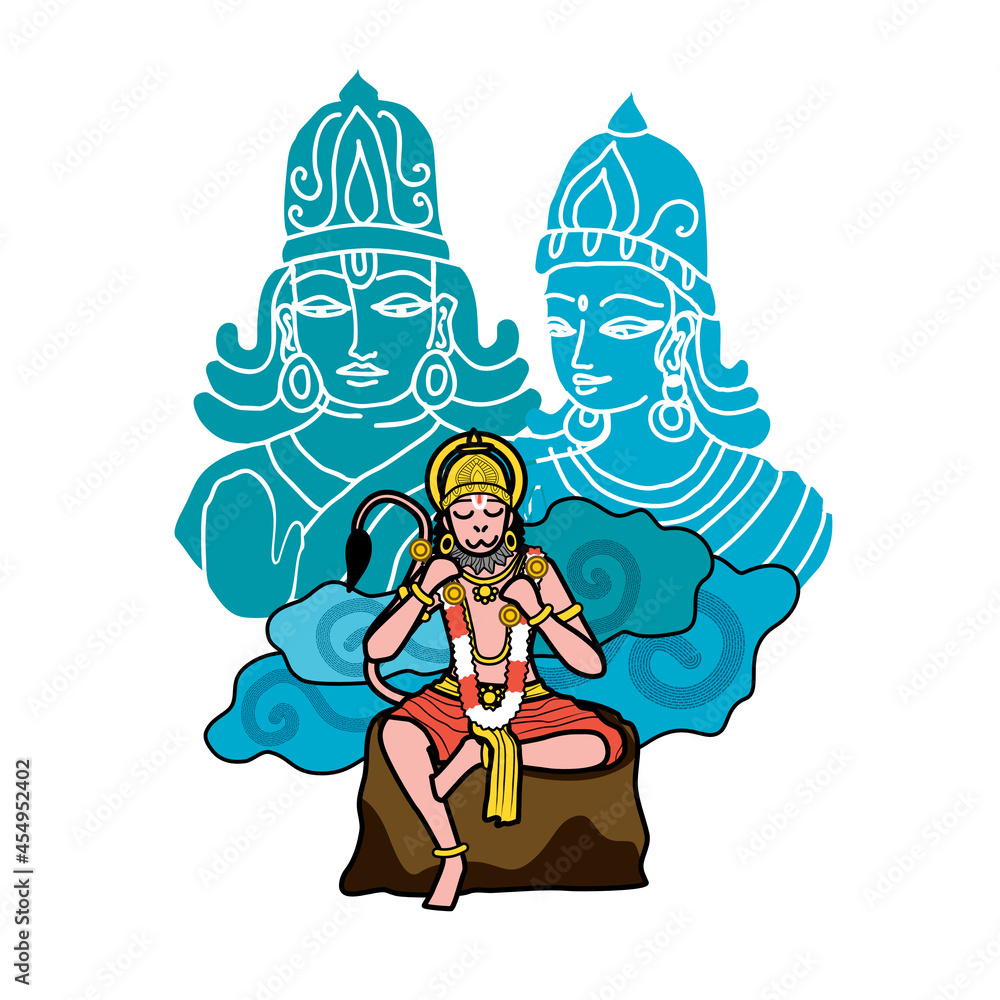 Hanuman: Ever immersed in the singing and remembering of the name of ...