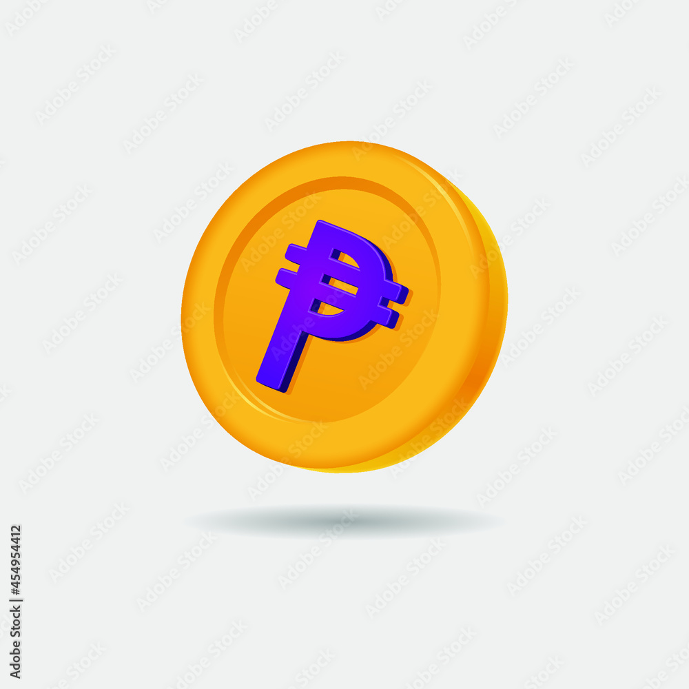 3D icon of peso coin Stock Vector | Adobe Stock