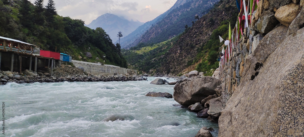beautiful swat valley Pakistan mountains with green trees and grass ...