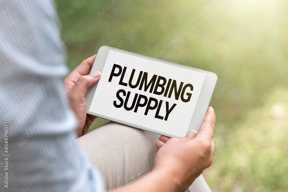 Writing displaying text Plumbing Supply. Business approach tubes or ...