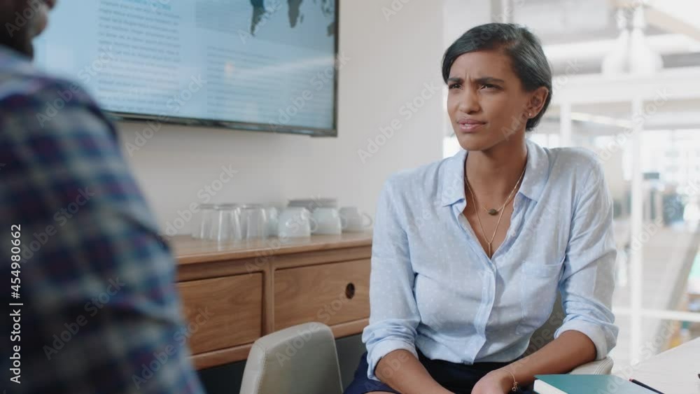 successful job interview beautiful mixed race business woman shaking ...