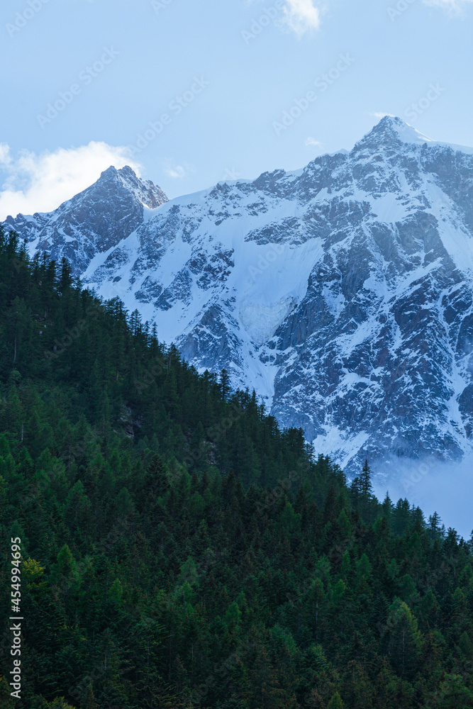 Monte Rosa, one of the highest and most spectacular peaks in the Alps ...