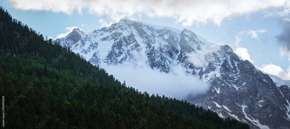 Monte Rosa, one of the highest and most spectacular peaks in the Alps ...