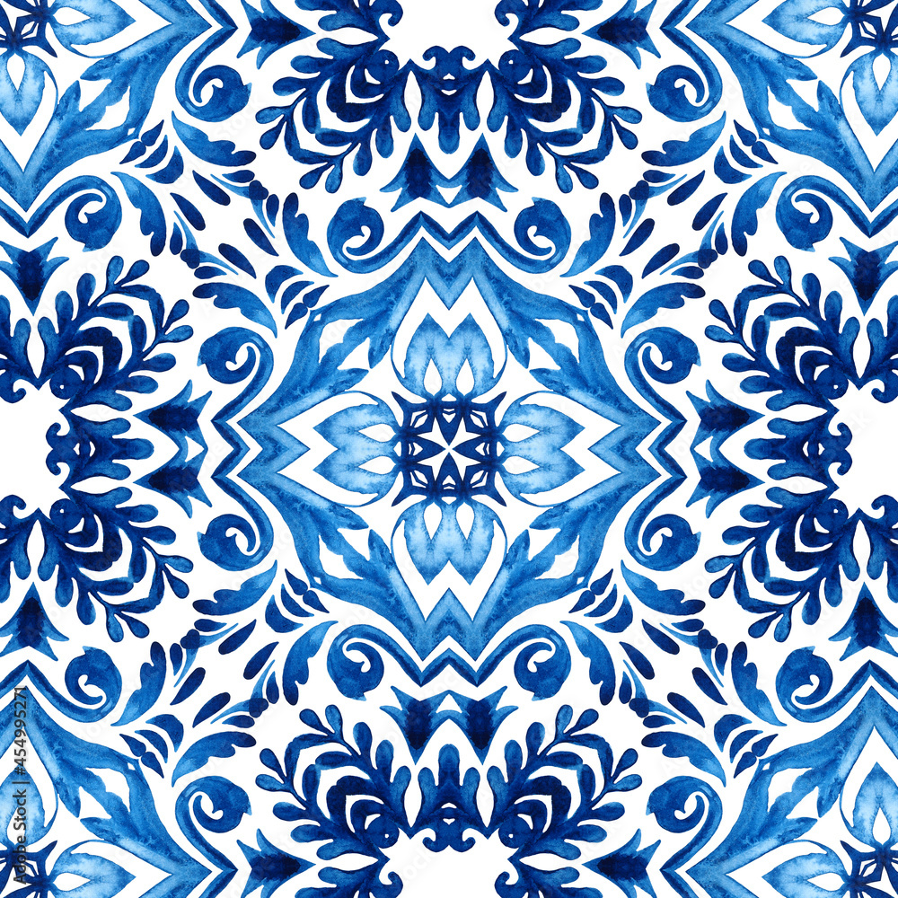 mediterranean tile background seamless pattern. Decoartive mosaic ...