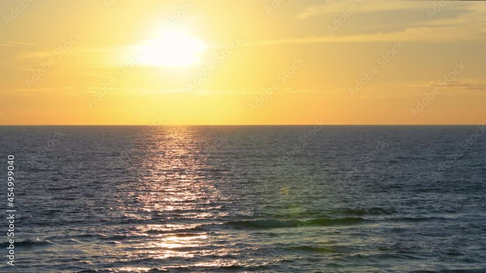 Sunset yellow color in Seaside, Santa Rosa Beach, Florida in panhandle ...
