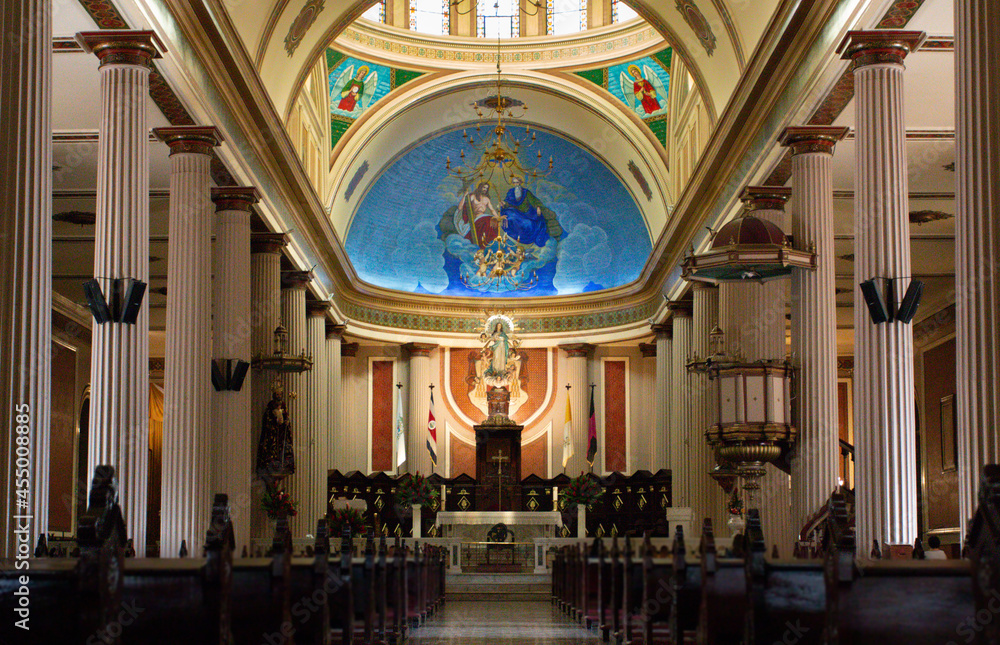 Beautiful Catholic Church!! The colors and stain glass windows were ...