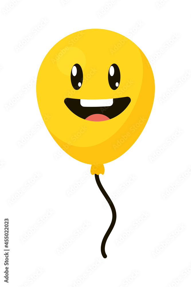 smiley emoji balloon Stock Vector | Adobe Stock
