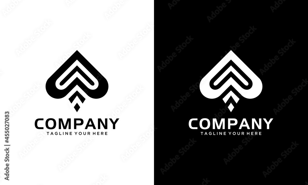 Premium ace card black vector logo icon design template. Stock Vector ...