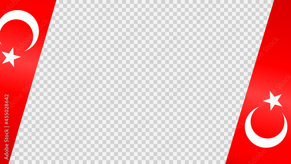 Waving flag of Turkey isolated on png or transparent background,Symbol ...