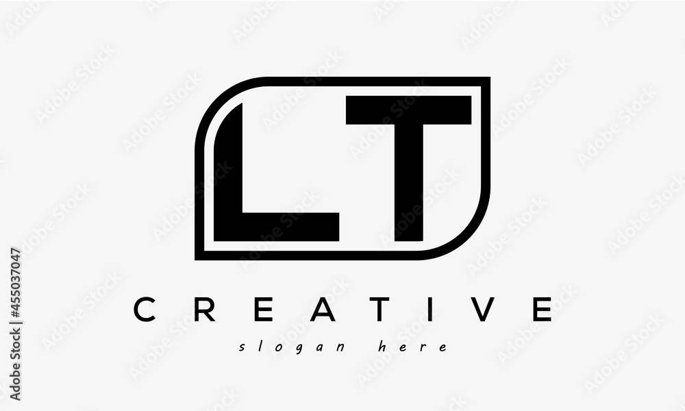 LT creative letter logo design victor Stock Vector | Adobe Stock