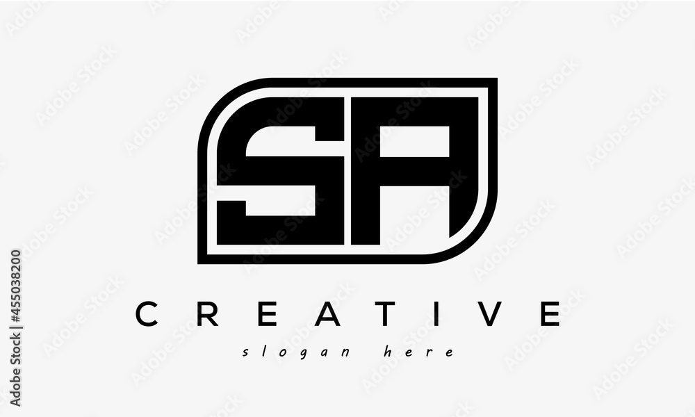 SA creative letter logo design victor Stock Vector | Adobe Stock