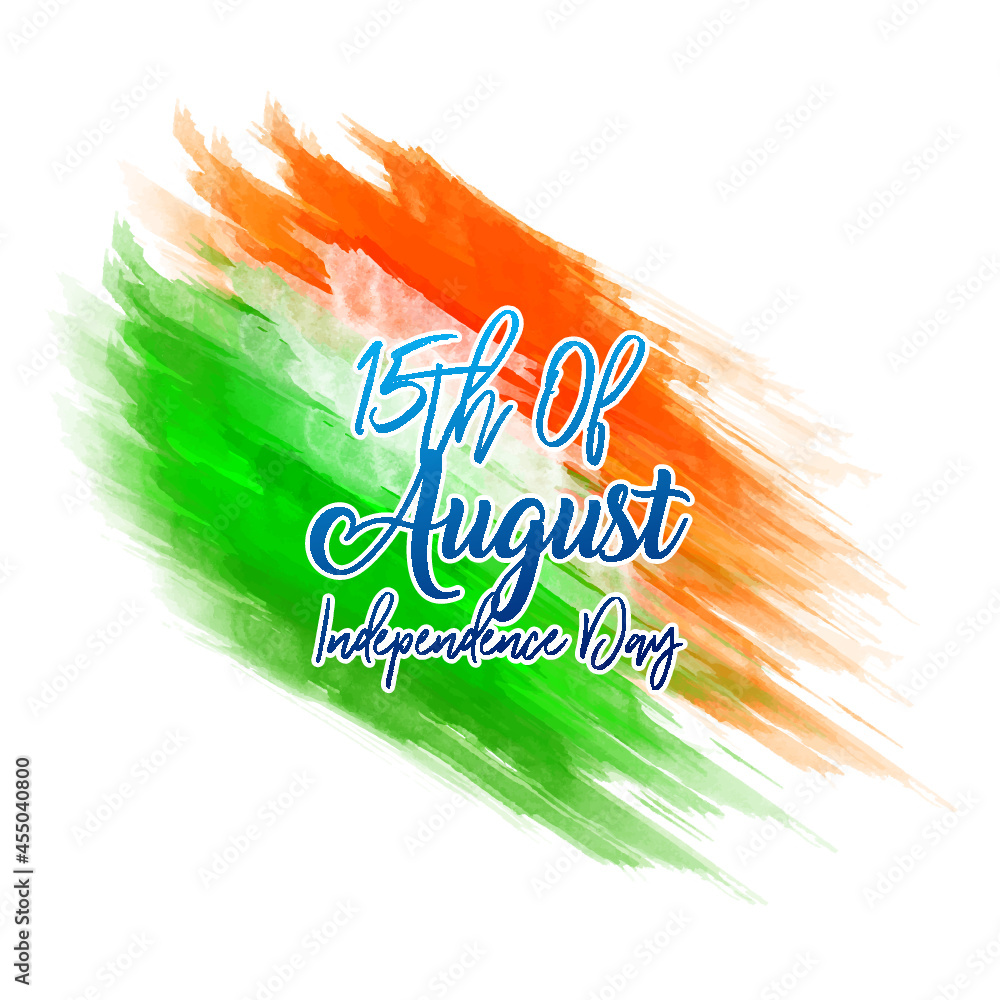 Independence Day Typography on brush patch Stock Vector | Adobe Stock